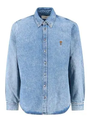 AMI Ami Men's 100% Cotton Button-Up Shirt