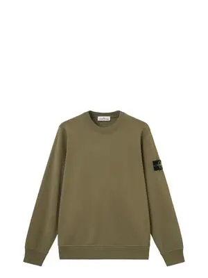 Stone Island Stone Island Cotton Ribbed Neck Sweater Verde