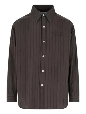 MFPEN Triple-stripe 100% Cotton Shirt - Brown