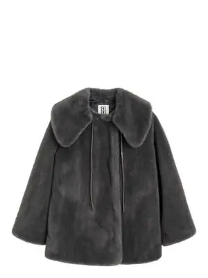 BY MALENE BIRGER Vela Faux Fur Jacket - Brushed Grey