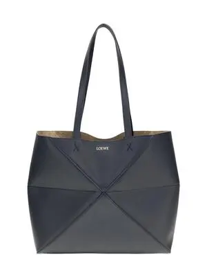 Loewe LOEWE Medium Puzzle Fold Tote Bag Blue