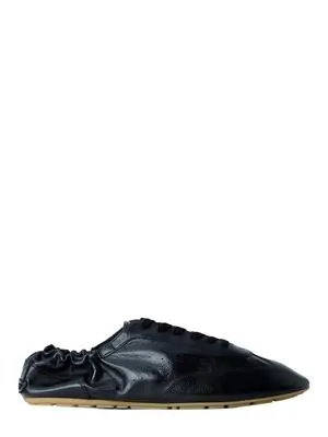 Saint Laurent Lewis Leather Slip-on Sneakers - Black
