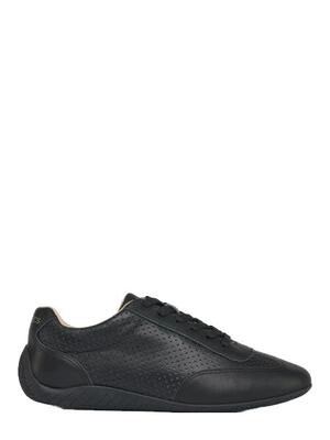 J/SLIDES NYC Mary Perforated Leather Sneakers - Black