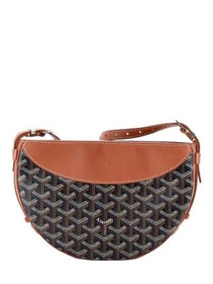 Goyard Hirondelle Shoulder Bag Coated Canvas And Leather - Brown