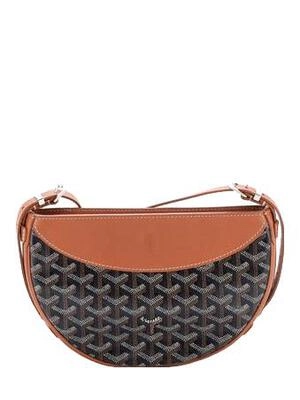 Goyard Hirondelle Shoulder Bag Coated Canvas And Leather - Brown