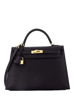 Hermès Kelly Handbag Epsom With Gold Hardware 32 - Black
