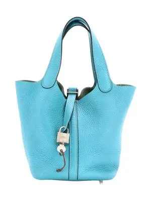Hermès Picotin Lock Bag Clemence Pm - Blue