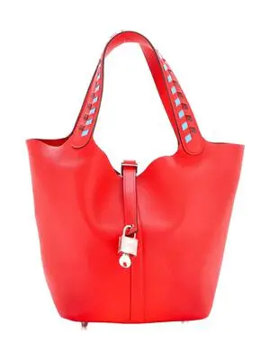 Hermès Picotin Lock Bag Tressage Epsom Mm - Red