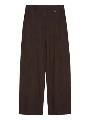 Vince Relaxed Straight-leg Stretch-cotton Trousers - Brown