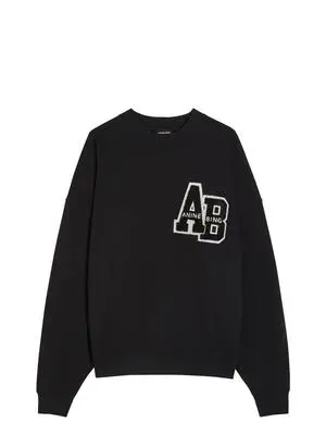 ANINE BING Miles Cotton Sweatshirt - Black