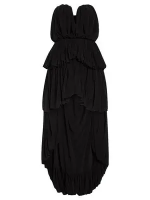 Ronny Kobo Gathered Strapless Mini Dress - Black