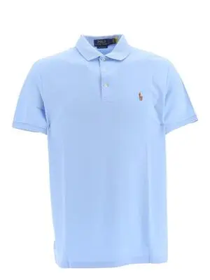 Polo Ralph Lauren Logo Embroidered Short-sleeved Polo Shirt - Blue