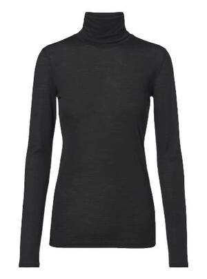 JIL SANDER Jersey Turtleneck Top - Black