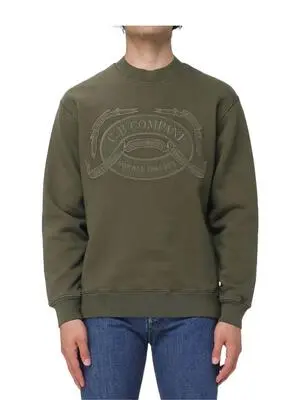 C.P. COMPANY Logo-embroidered Crew-neck Sweatshirt - Black