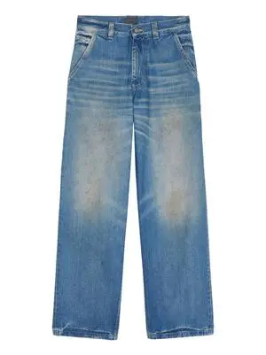 HAIKURE Faded Effect Wide-leg Jeans - Blue