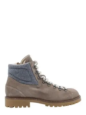 Eleventy Padded Lace-up Boots - Brown
