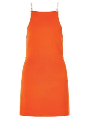 Cult Gaia Melba Open-back Embellished Knitted Mini Dress - Orange