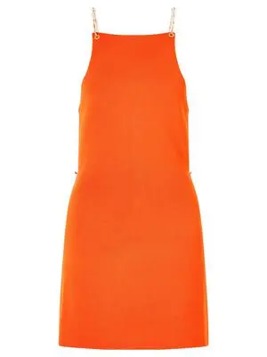 Cult Gaia Melba Open-back Embellished Knitted Mini Dress - Orange
