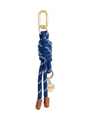 Clare V. Barrel Knot Bag Charm - Blue
