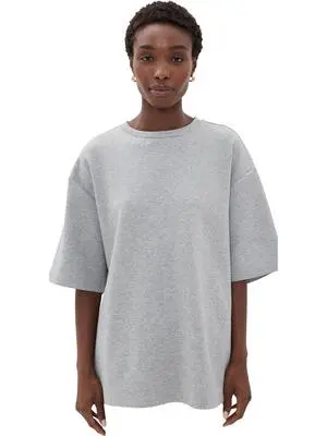 THE GARMENT Bow Tie Back Short Sleeve Top - Grey