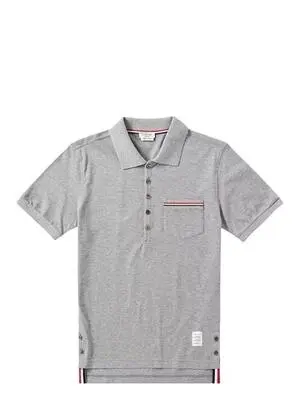 Thom Browne Collar Short Sleeve T-shirt - Gray