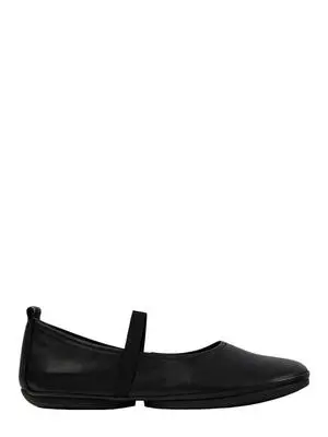 Camper Right Nina Leather Ballerina Flats - Black