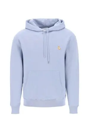 Maison Kitsuné Bold Fox Head Patch Drawstring Hoodie - Blue