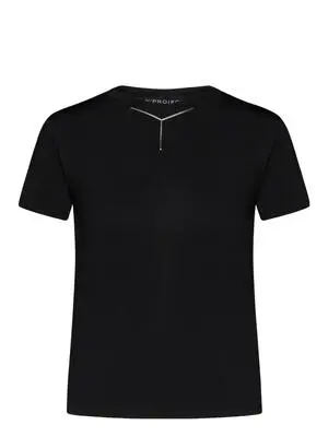 Y/project Logo-appliqué T-shirt - Black