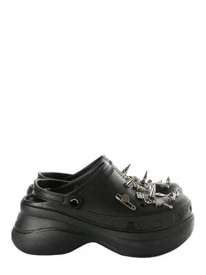 Balenciaga X Crocs X Jibbitz Charm Platform Clogs - Black