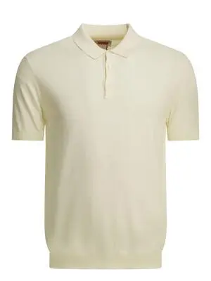 BARACUTA Fine Knit Polo Shirt - Nude