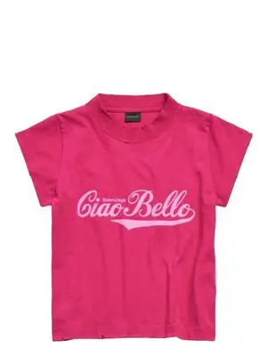 Balenciaga Ciao Bello Cropped T-shirt - Pink