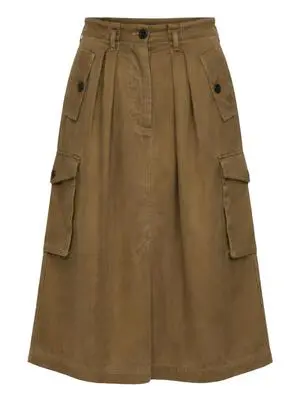 Dries Van Noten Cargo Workwear Skirt - Khaki