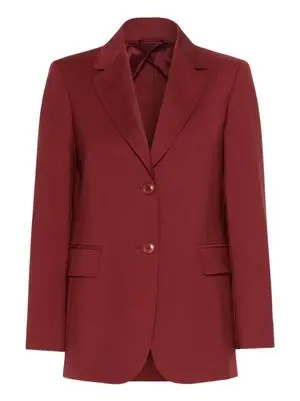 Max Mara Tailored Long-sleeved Blazer - Ruby Colour