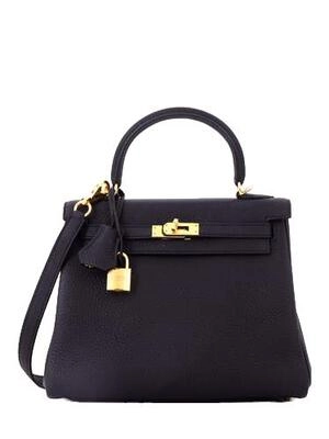 Hermès Kelly Handbag Togo With Gold Hardware 25 - Black