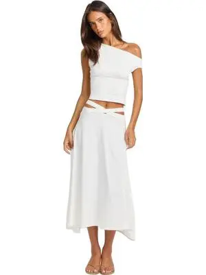 SASHA THERESE Bloom Maxi Skirt - White