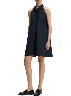 BOSS Sleeveless Cotton Swing Mini Dress - Sky Captain