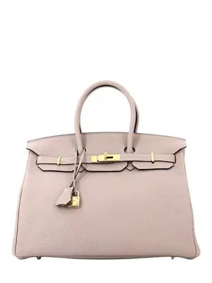 Hermès Birkin Handbag Togo With Gold Hardware 35 - Grey
