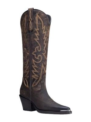 DANTE Western Fashion Leather Boots - Brown