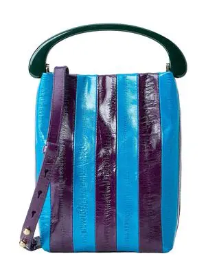Dries Van Noten Striped Handle Handbag - Blue