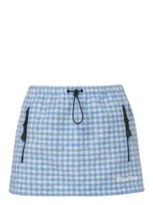 Miu Miu Gingham Miniskirt - White