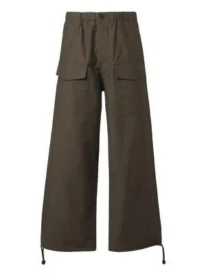 JW Anderson Cotton-blend Wide-leg Pants - Green