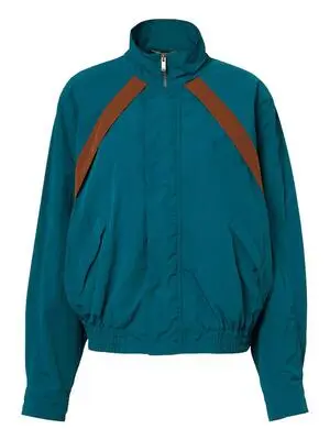 Saint Laurent Cassandre Technical Faille Jacket - Blue