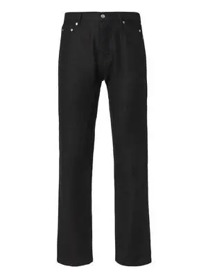 Rick Owens Kurdt Ramie And Cotton Straight Leg Trousers - Black