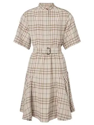 BURBERRY Burberry Check Belted Minidress