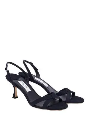 JIMMY CHOO Elsy Suede Slingback Sandals - Blue