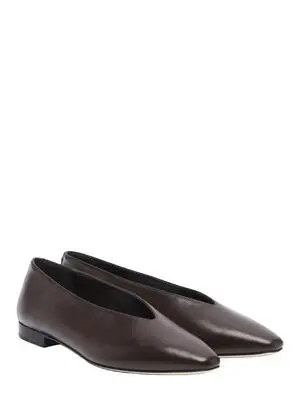 JIMMY CHOO Margot Pointed Toe Ballet Flats - Brown