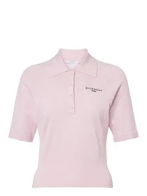 Givenchy Cotton And Silk Polo Shirt - Pink