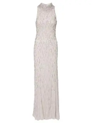 Jenny Packham Embellished Gown - White