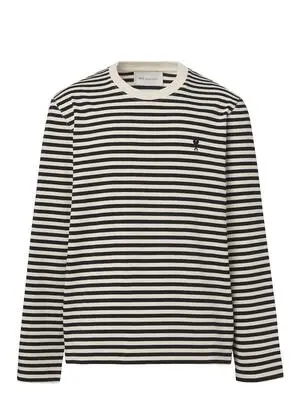 AMI Paris Striped Cotton T-shirt - Multicoloured
