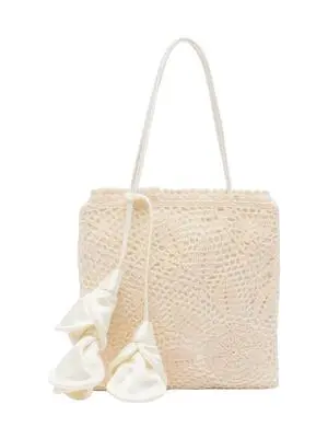Magda Butrym Julia Crochet Top-handle Bag - White